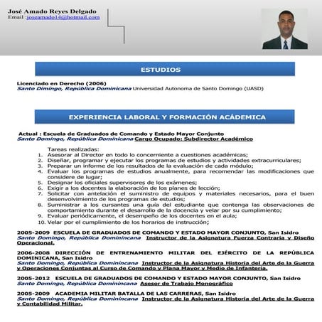 JOSE REYES DELGADO (CURRICULUM) | PDF