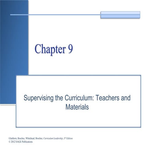 Curriculum leadership chapter 9 poweroint | PPTX