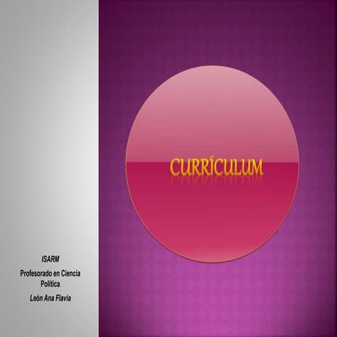 Curriculum | PPTX