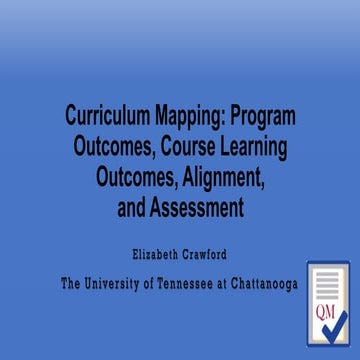 Curriculum Mapping - Program Outcomes, Course Learning Outcomes, Alignment, and Assessment.pdf