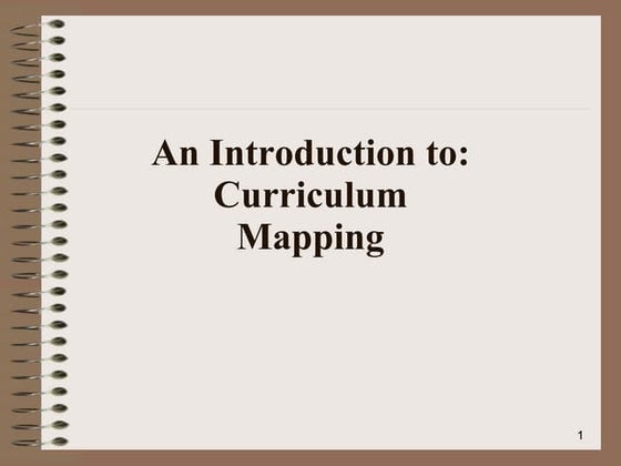 Curriculum Mapping | PPT