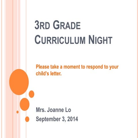 Curriculum night 2014 2015 | PPTX | Educational Assessment | Education