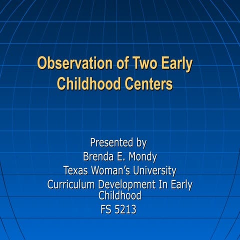 Curriculum observation | PPT | Daycare and Pre-School | Parenting