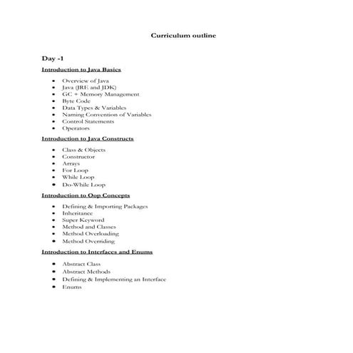 Curriculum outline | PDF
