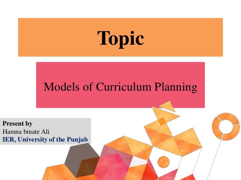 Models Of Curriculum Planning models-of-curriculum-planning