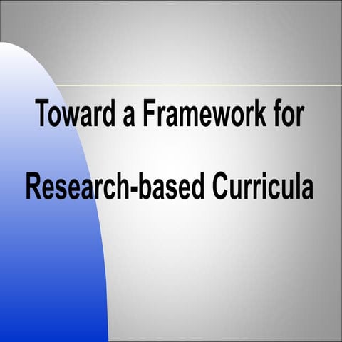 Curriculum Research Frameworks | PPT