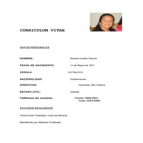 Curriculum sandra umaña | DOC