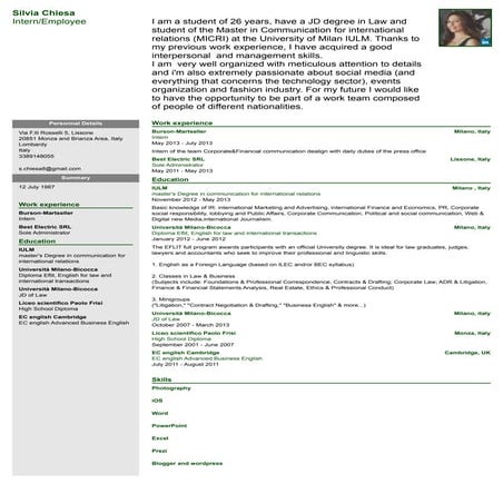 Curriculum silvia | PDF