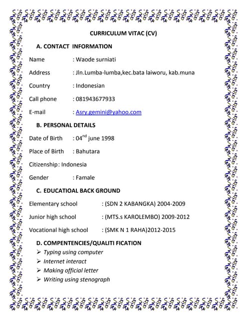 CURRICULUM VITAE | PDF