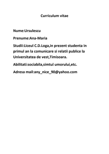 Curriculum Vitae | PPT