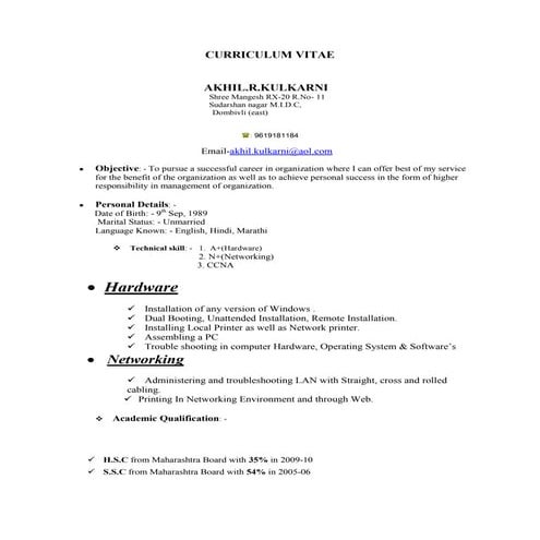 Curriculum vitae | DOC