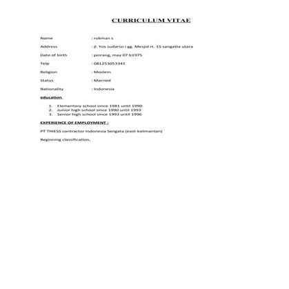 Curriculum vitae | DOC