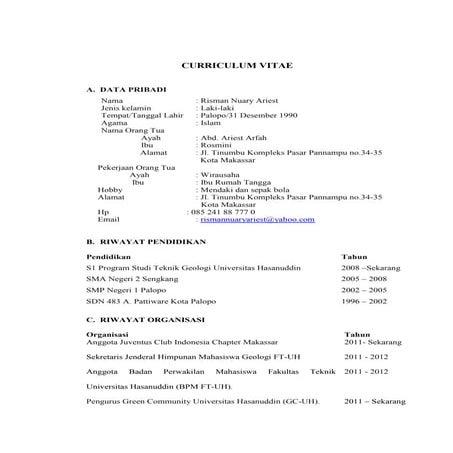 Curriculum vitae | DOCX