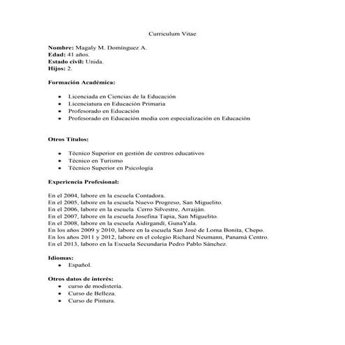 Curriculum vitae | DOCX