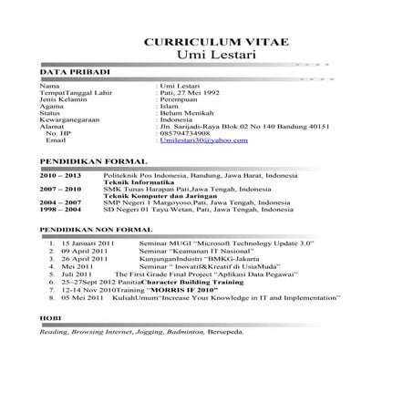 Curriculum vitae | DOCX