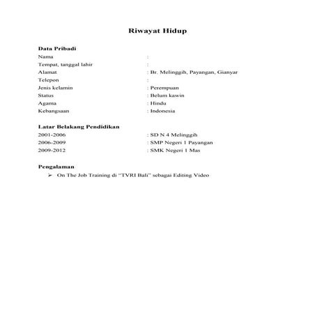 Curriculum vitae | DOC