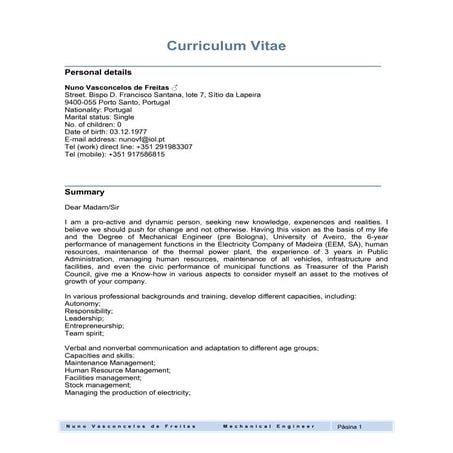 Curriculum Vitae | PDF