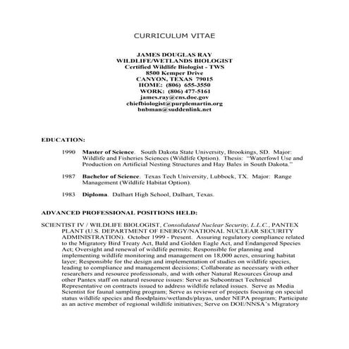 Curriculum vitae LinkedIn | DOCX