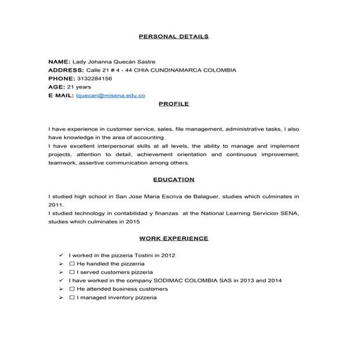 Curriculum vitae | DOC