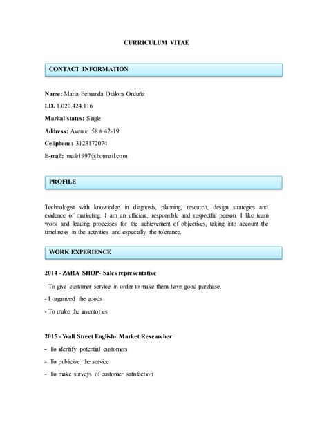 Curriculum vitae | PDF