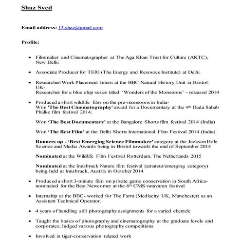 Curriculum vitae | DOCX