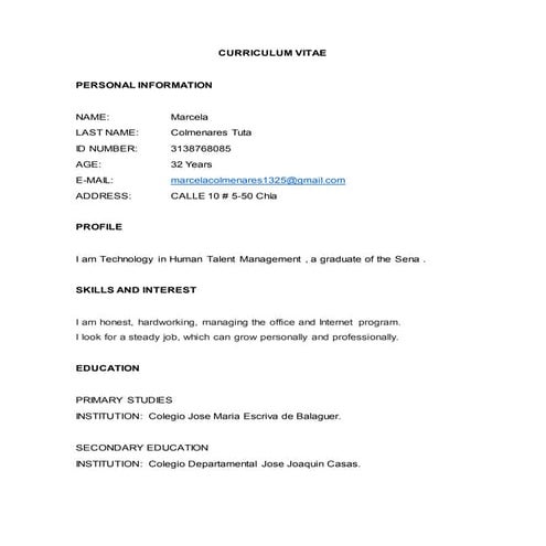 MY CURRICULUM VITAE | DOCX