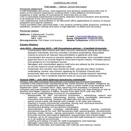 Curriculum Vitae. | PDF