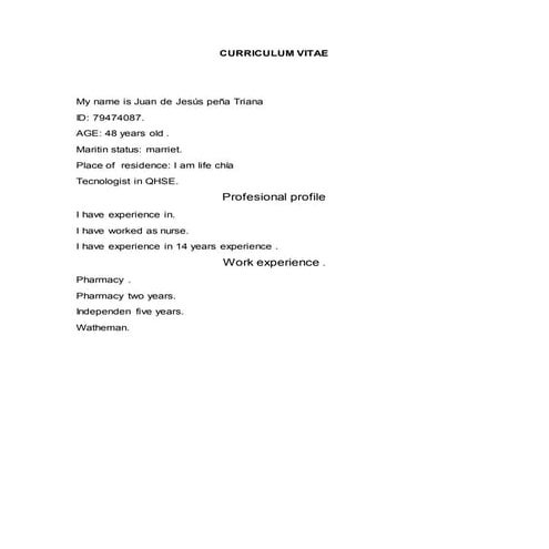 Curriculum vitae | DOCX
