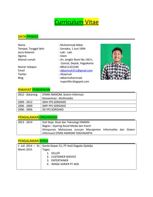 Curriculum vitae | DOC