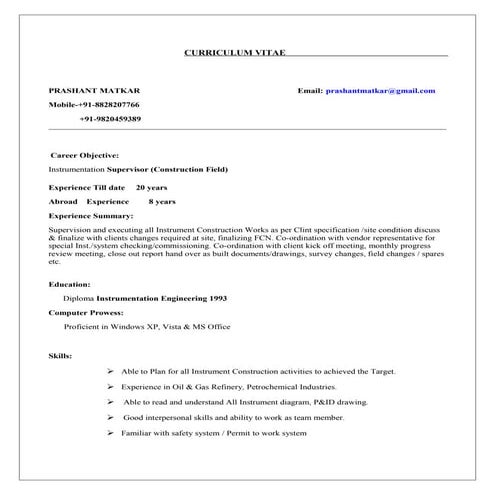 Curriculum vitae | PDF