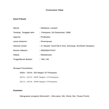 Curriculum vitae | PDF