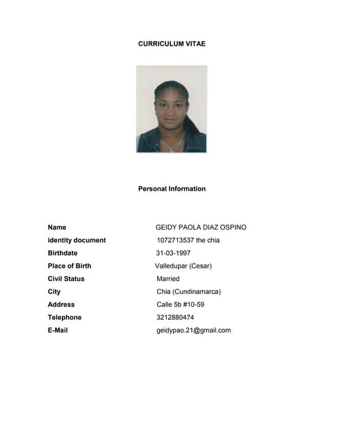 CV FROM AND INTERVIEW QUESTIONS | DOCX