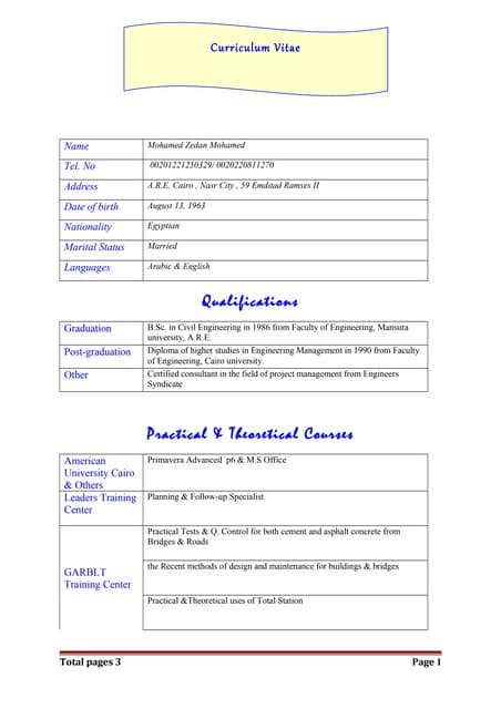 CURRICULUM Vitae | PDF