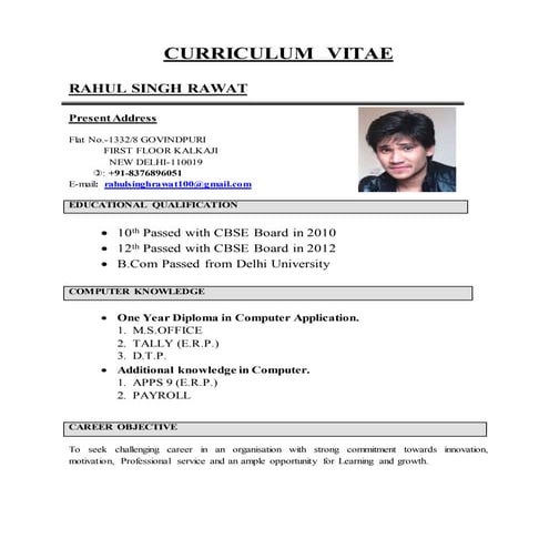 Curriculum vitae | DOCX | Human Resources | Business