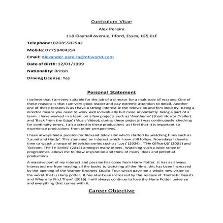 Curriculum Vitae | DOCX