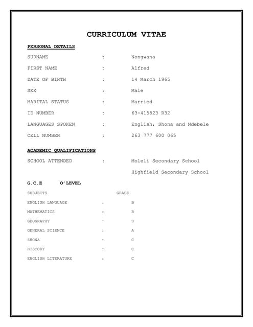 CURRICULUM VITAE 2016 | PDF | Air Travel | Travel Type