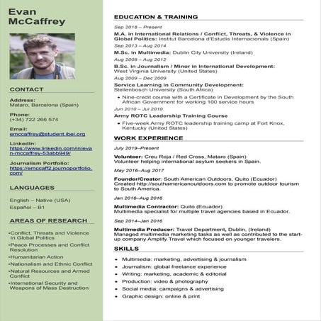 Resume | PDF | War and Conflicts