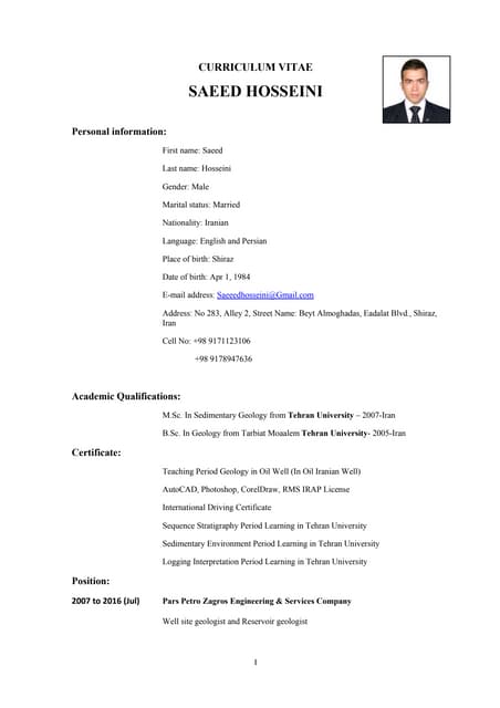 hamid_fakhri_Resume1 | PDF