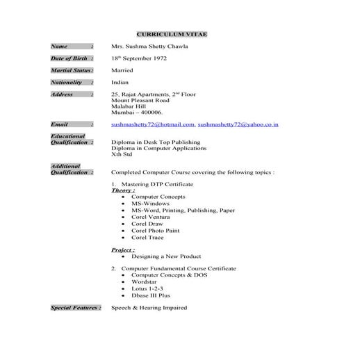 curriculum vita | PDF