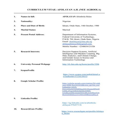 Curriculum vitae 170521 updated new | PDF