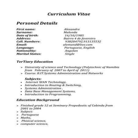 Curriculum vitae2 | DOC