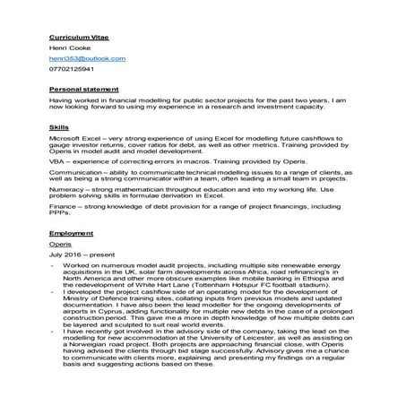 Curriculum vitae 2018 | DOCX | Business Accounting & Finance | Business