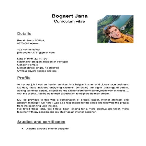 Curriculum vitae 2020 | PDF