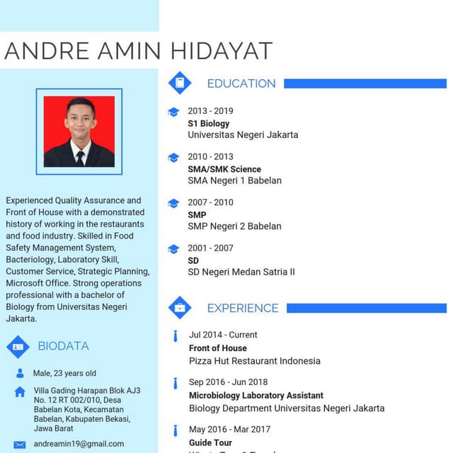 Curriculum Vitae_Andre Amin Hidayat | PDF
