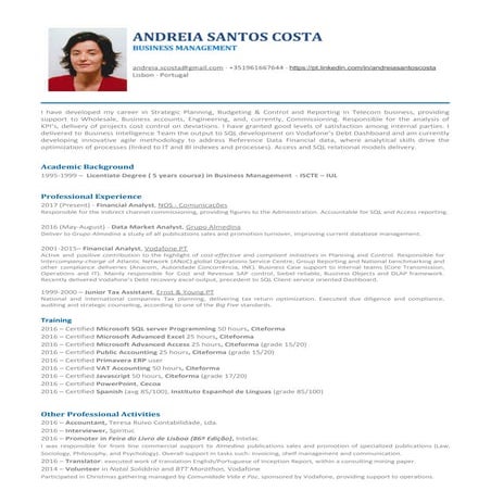 Curriculum vitaeandreiacosta 2017_en | PDF