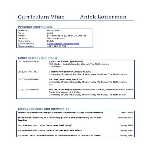 Curriculum Vitae | PDF