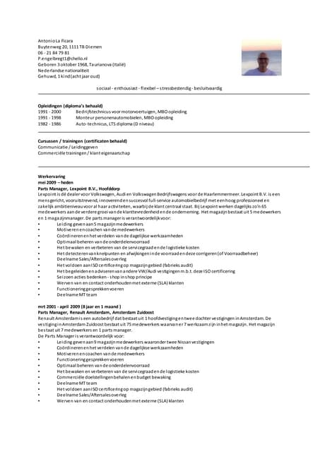 Curriculum vitae Mark Fransen | PDF