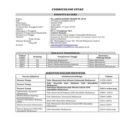 Curriculum Vitae Dr. JAMALUDDIN MAJID SE., M.Si.pdf