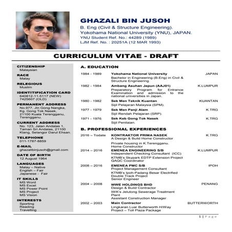 Curriculum vitae (draft) | PDF