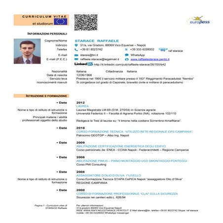 Curriculum vitae elena mauro